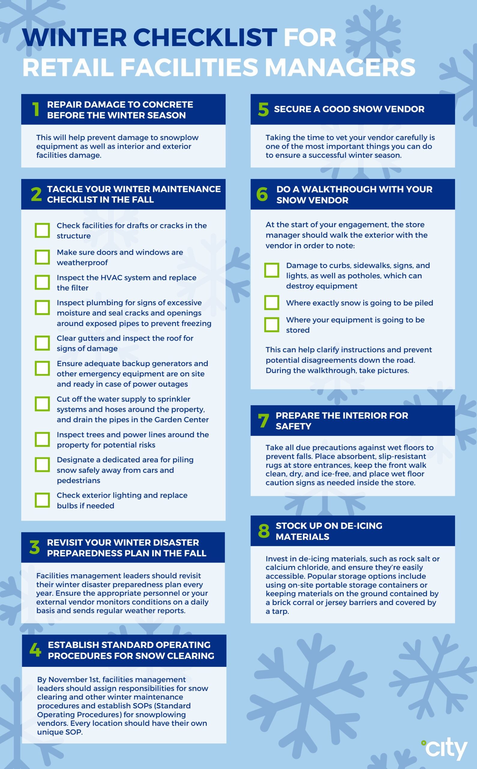 Winter Checklist for Facilities Managers - City Facilities Management US